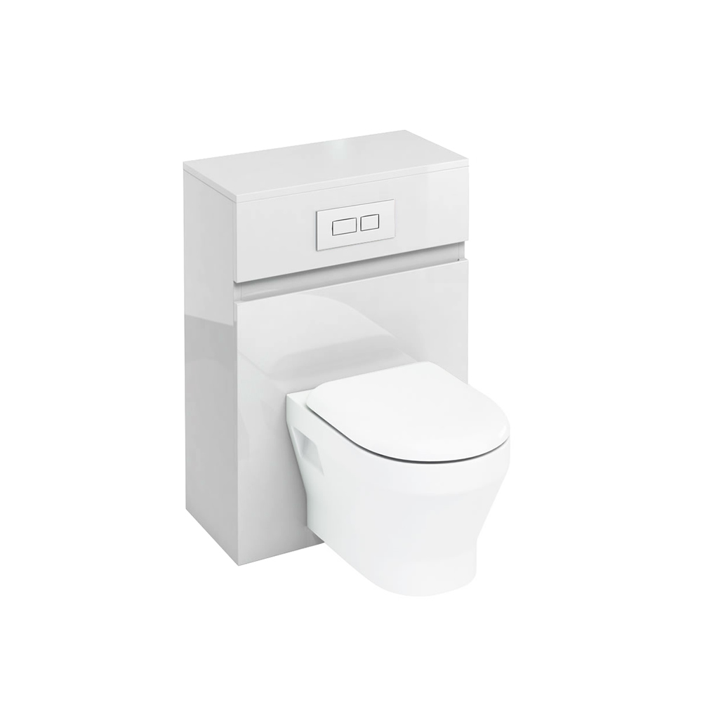 600mm wall-hung WC cabinet with dual flush plate | BB Whitebook