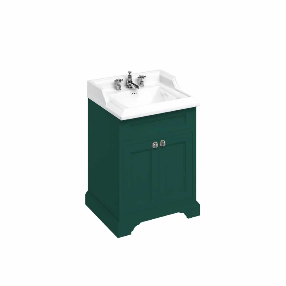 Freestanding 650 vanity unit with doors & Classic 650 basin for ...