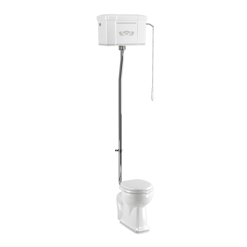 Bespoke Martinez Standard High Level WC with Single Flush Ceramic ...