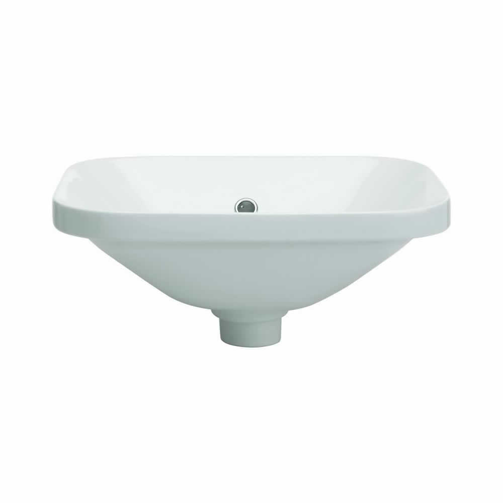 UNION Semi Recessed Basin with Overflow | BB Whitebook